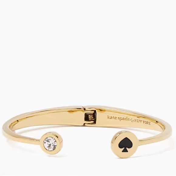 kate spade | Jewelry | Kate Spade Gold And Black Spot The Spade Open ...